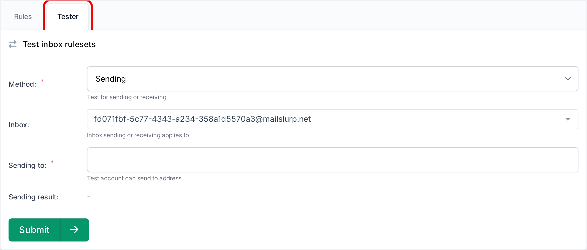 Routing rulesets | MailSlurp Documentation