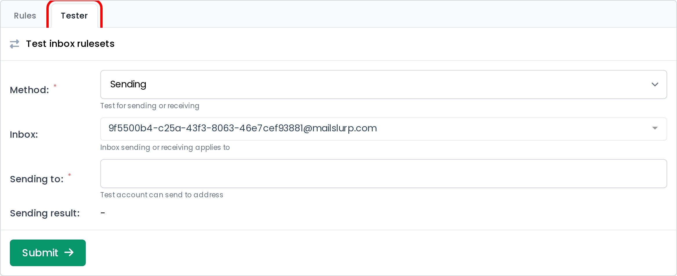 Routing rulesets | MailSlurp Documentation